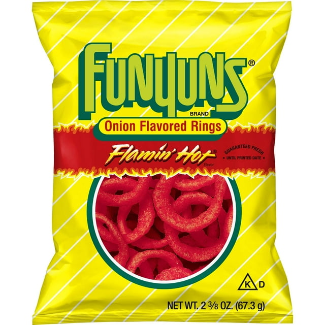 Funyuns Flamin' Hot Onion Flavored Rings 2.37 oz. Bag - Walmart.com