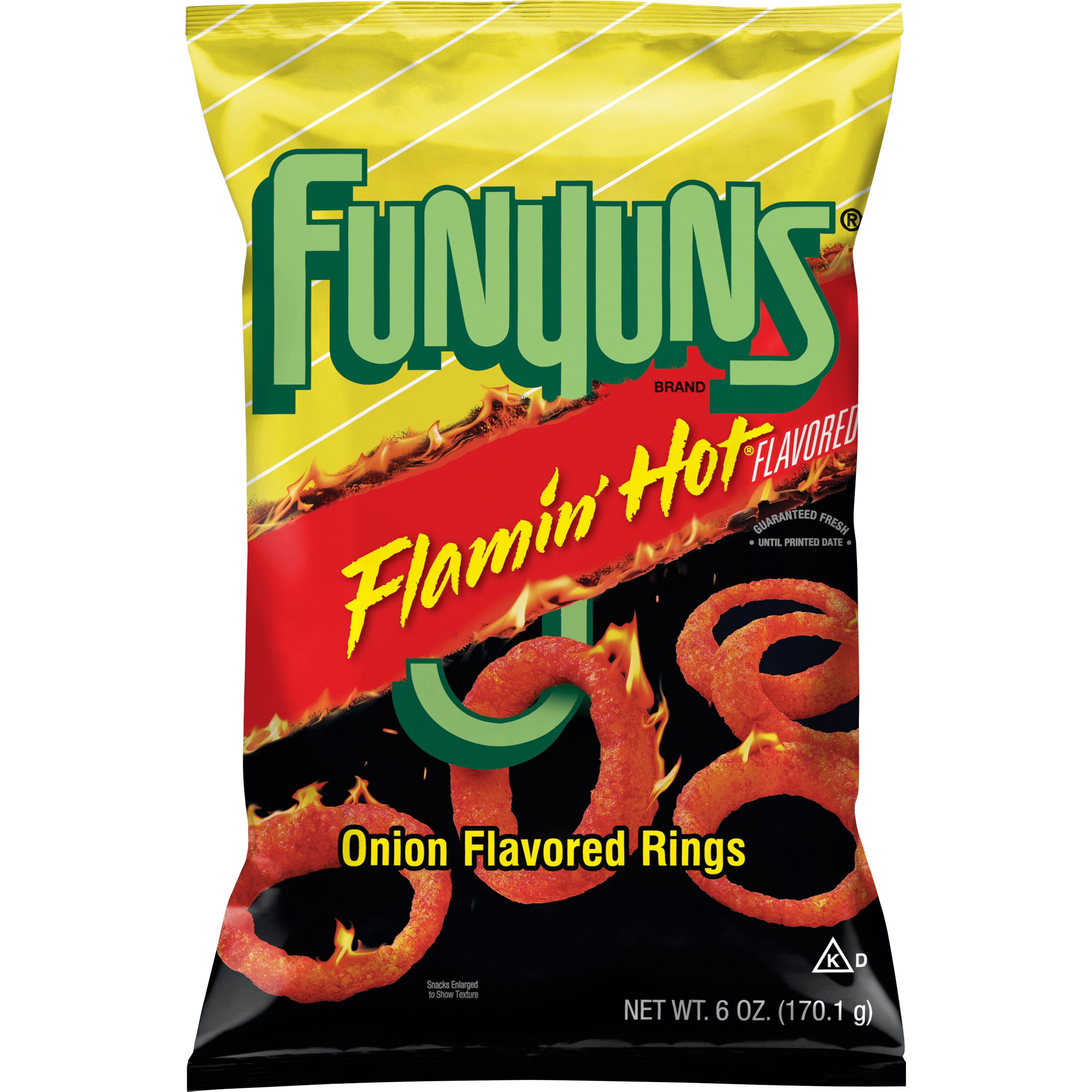 Funyuns Flamin' Hot Onion Flavored Rings, 6 oz Bag(pack of 2) - Walmart.com