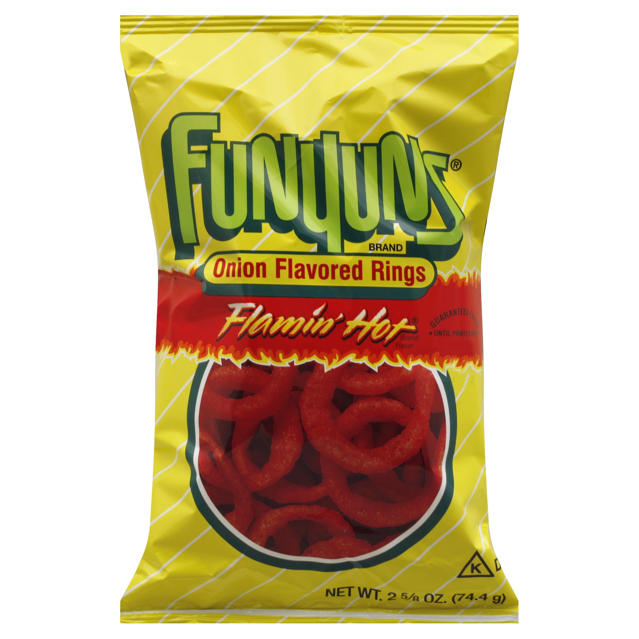 Funyuns Onion Flavored Rings Flamin Hot 2.625 Ounce Plastic Bag - Walmart.com
