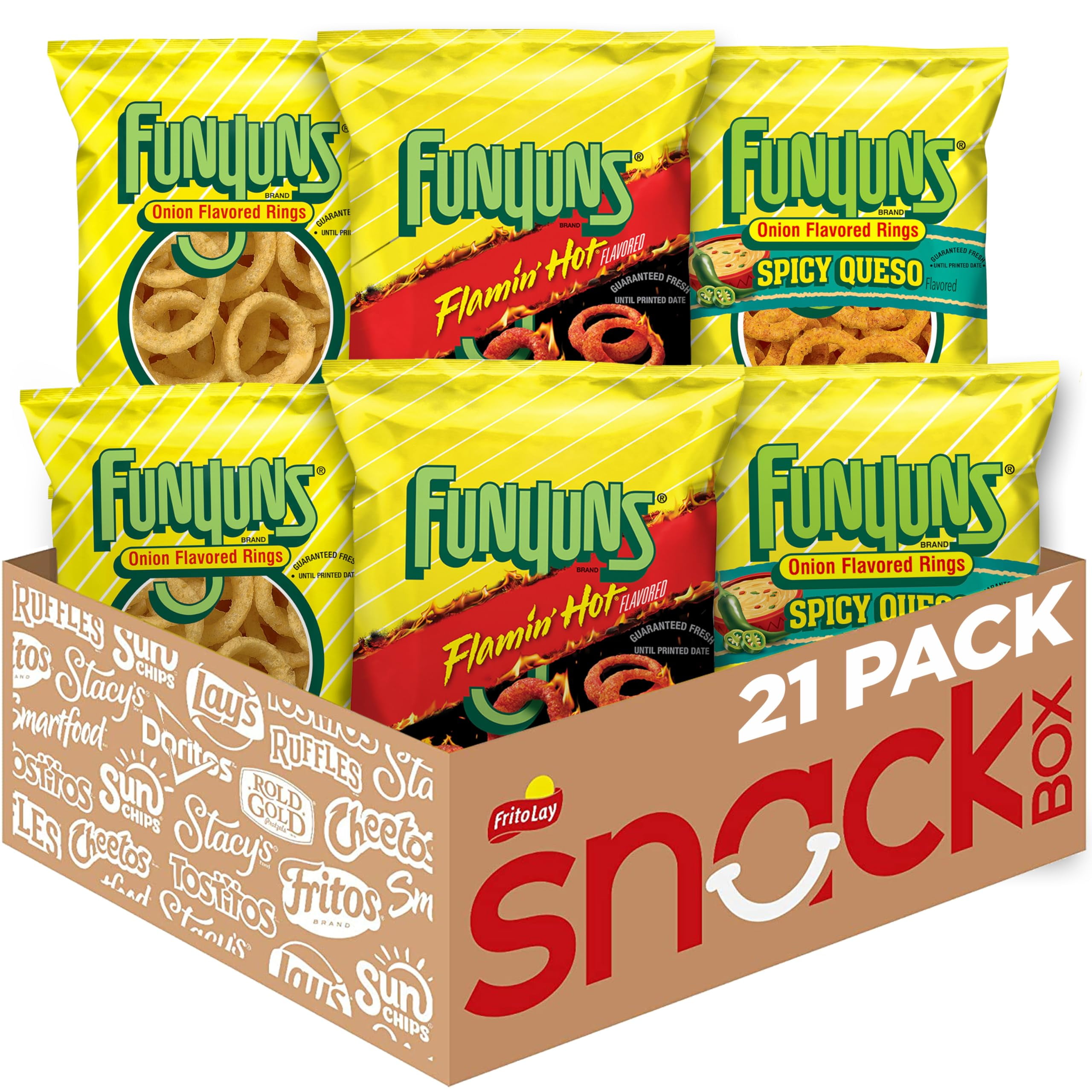 Funyuns Onion Flavored Rings, SSF20 3 Flavor Variety Pack, 0.75 Ounce ...