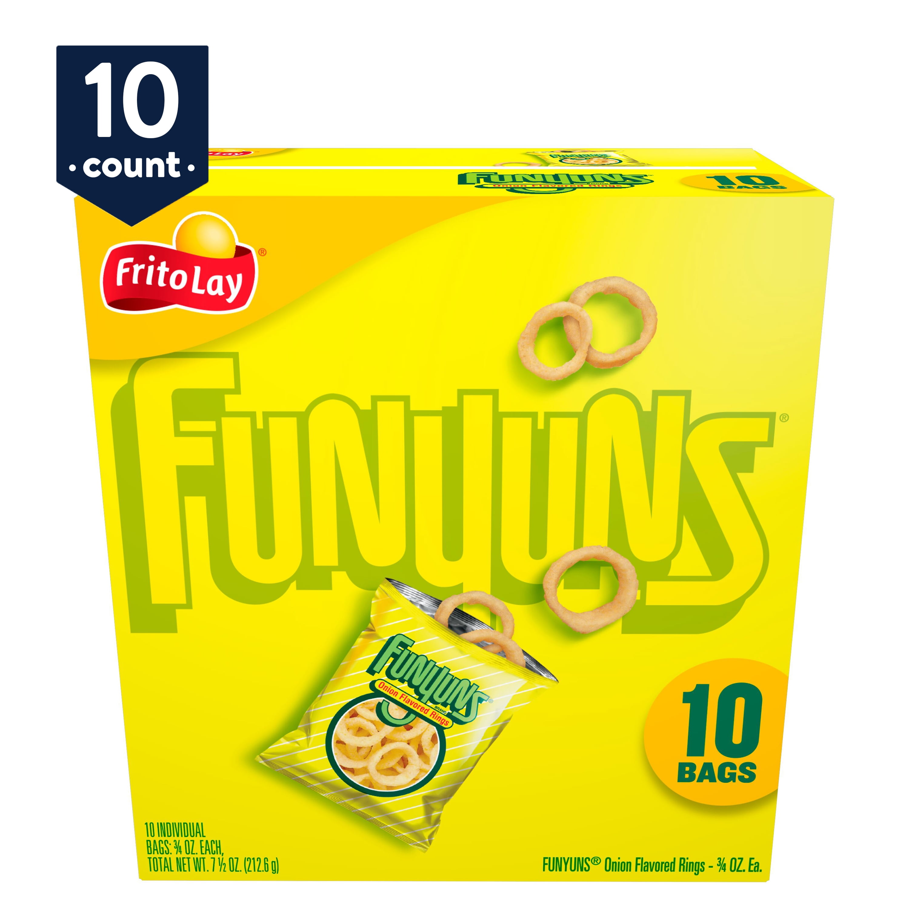 Funyuns Onion Ring Flavored Snack Chips, 10 Count Multipack - Walmart.com