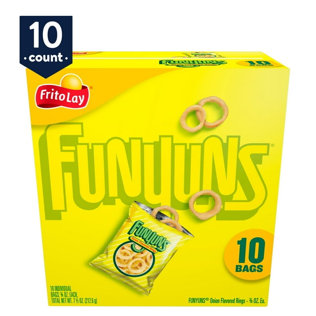 Funyuns Onion Ring Flavored Snack Chips, 10 Count Multipack - Walmart.com