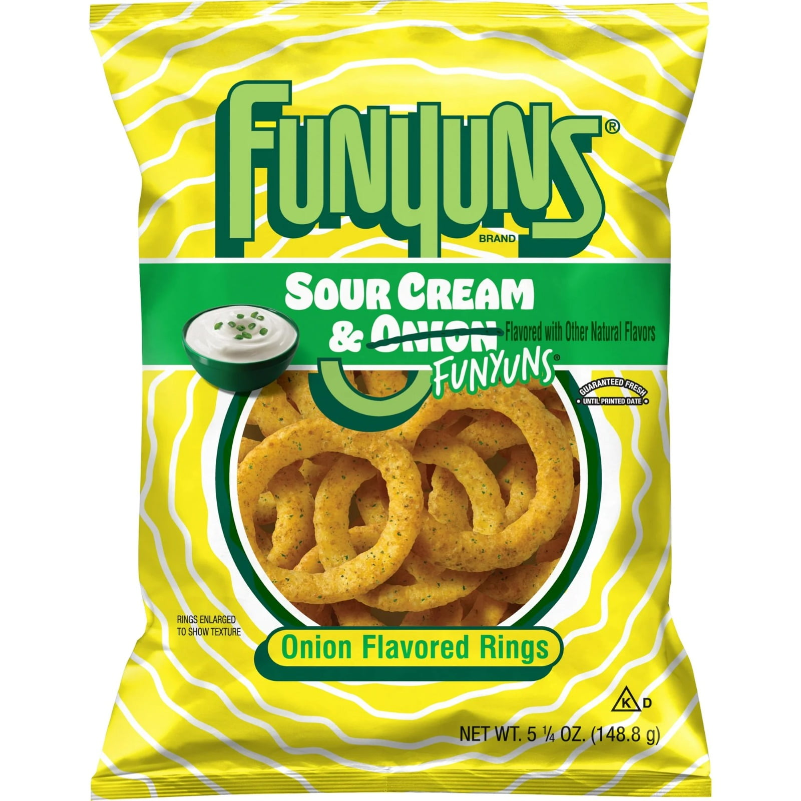Funyuns Sour Cream and Funyuns Flavored Onion Ring 5.25 oz Bag (Single ...