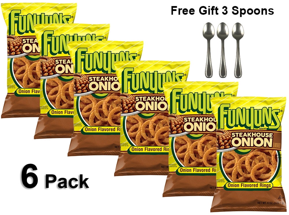Funyuns Steakhouse Onion Flavored Rings, 6 oz (2 Pack) Free Gift from ...
