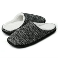 Men's Memory Foam House Slippers - Cozy, Fuzzy Bedroom Slip-on Loafer ...