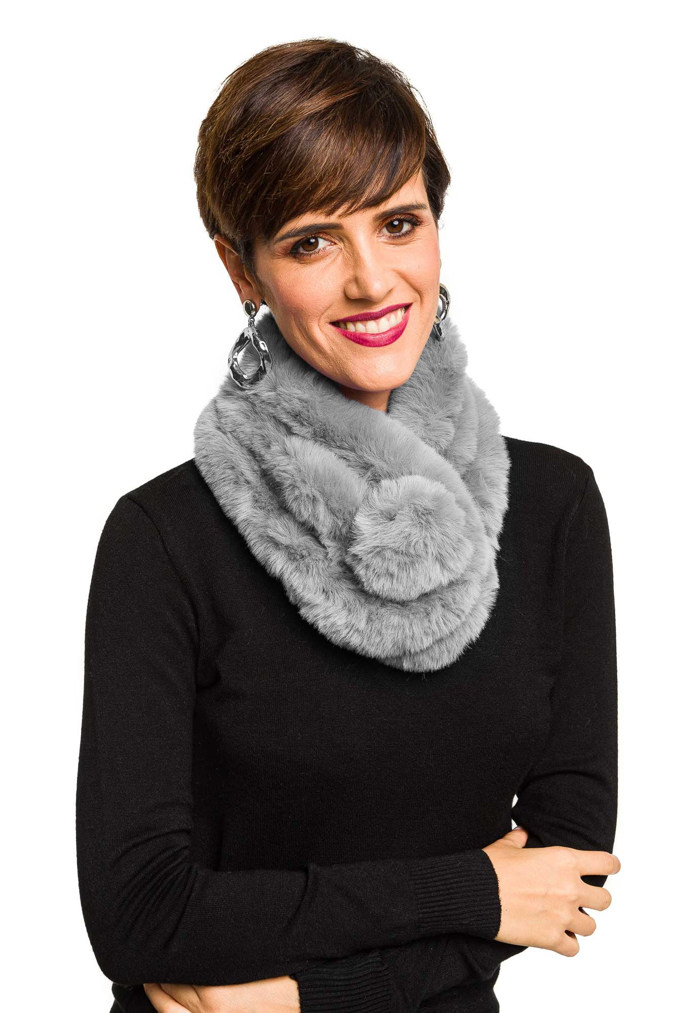 Fur Collar Scarf for Women Faux Fur Scarves Neck Shrug for Fall Winter ...