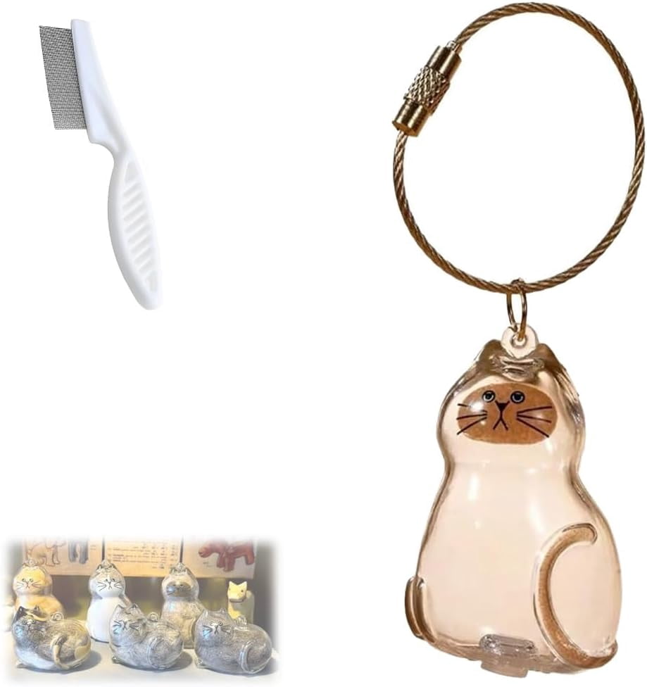 Fur-Ever Loved Cat Hair Memorial Pendant, Cat Fur Keepsake Capsule ...