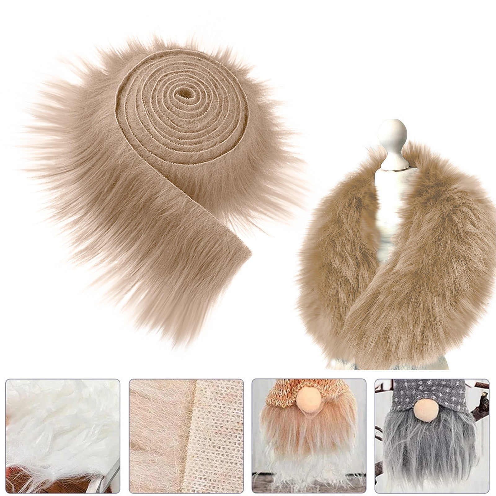 Fur Fur Strips Khaki,A Fur Strip,Faux Ribbon Fabric Fabric Diy ...