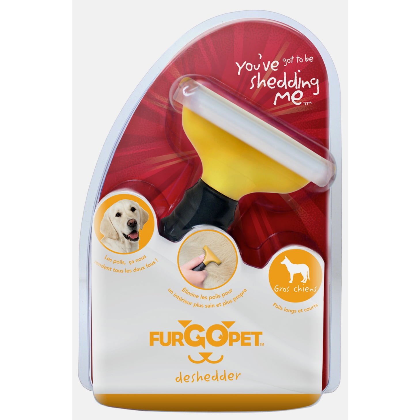 Fur Go Pet 00209 Large Dog FurGoPet® Deshedder Tool - Walmart.com