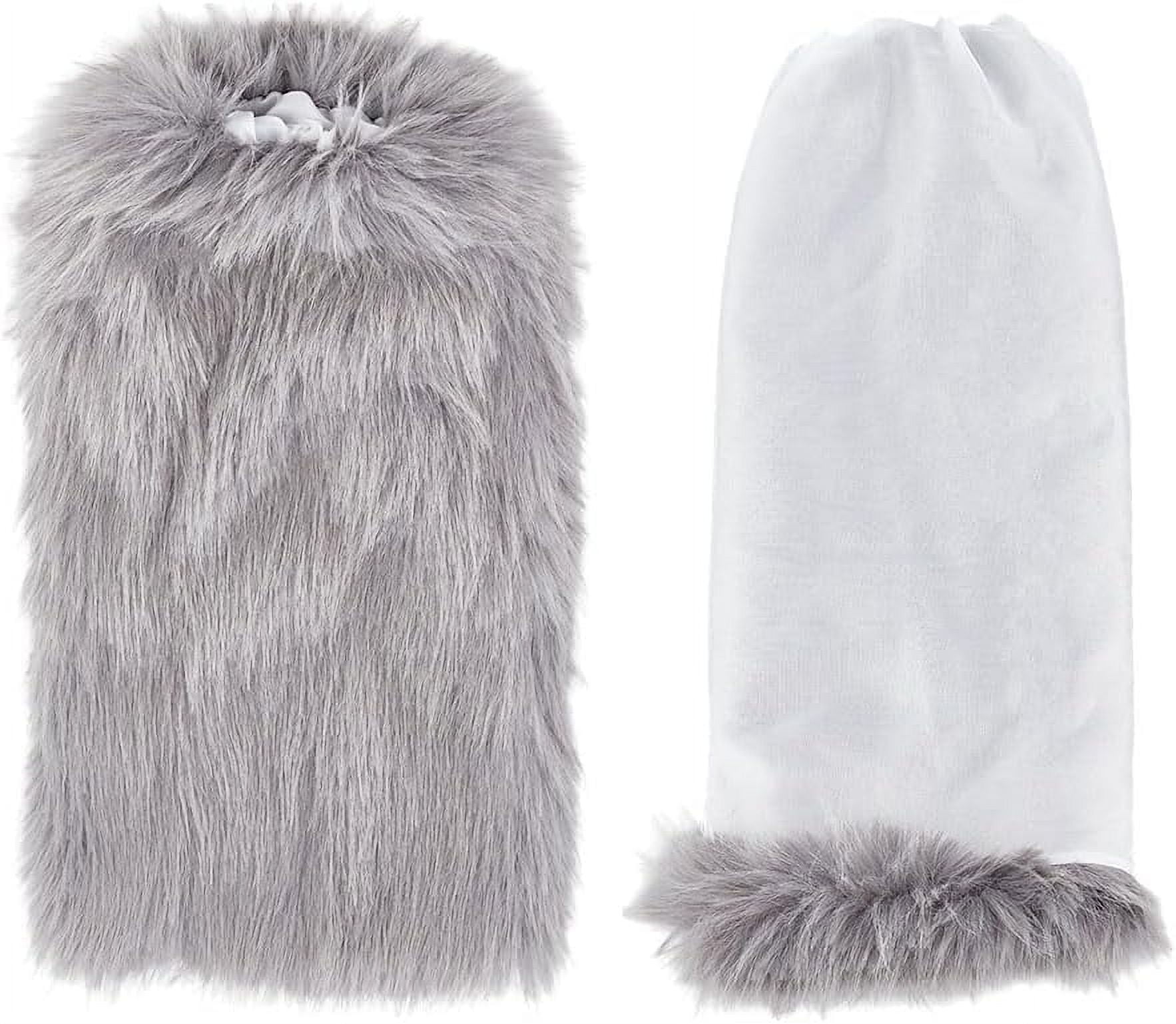 Fur Leg Warmers Soft Furry Covers Fluffy Long Leg Warmers for Winter ...