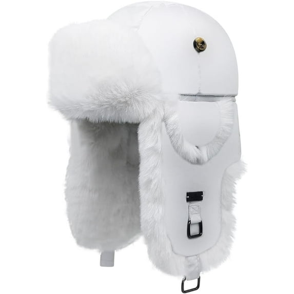 Fur Winter Trapper Hat,Unisex Taslon Faux Fur Aviator Ski Trapper ...