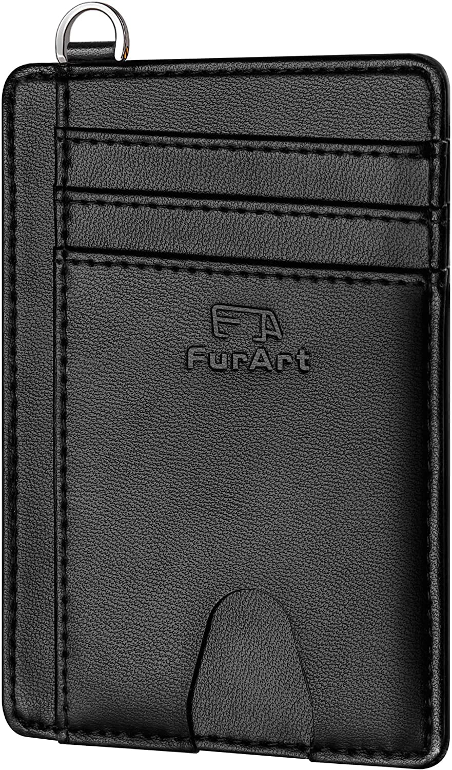 FurArt Slim Minimalist Wallet, Front Pocket Wallets, RFID Blocking ...