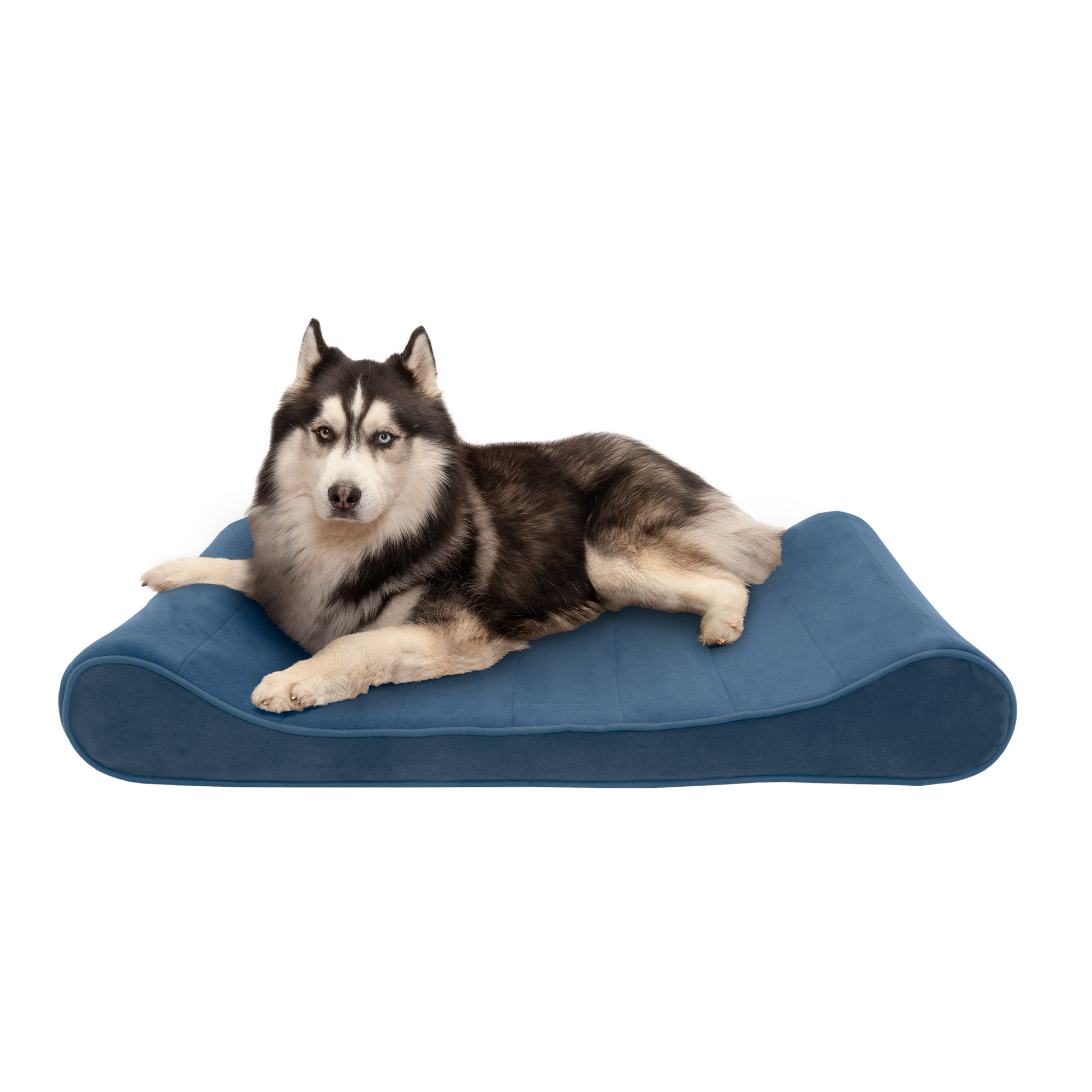 FurHaven | Cooling Gel Microvelvet Luxe Lounger Pet Bed for Dogs & Cats ...