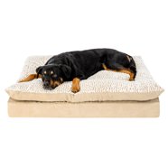 FurHaven Pet Products Medium Plush & Performance Linen Orthopedic Sofa ...