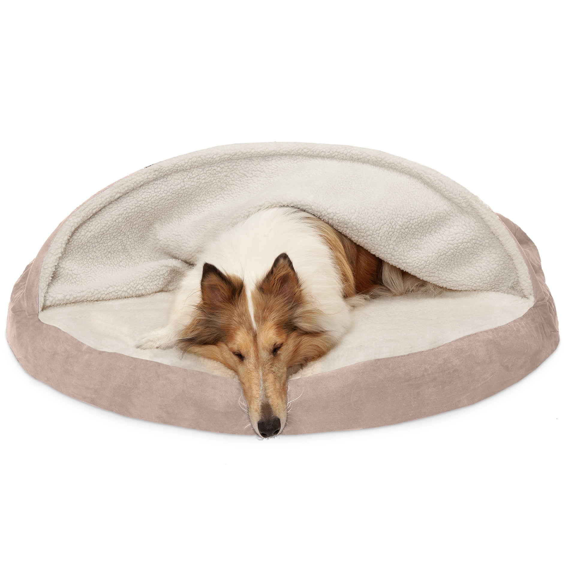 "FurHaven Large Orthopedic Foam Soft Snuggery Burrow Pet Bed for Dogs ...