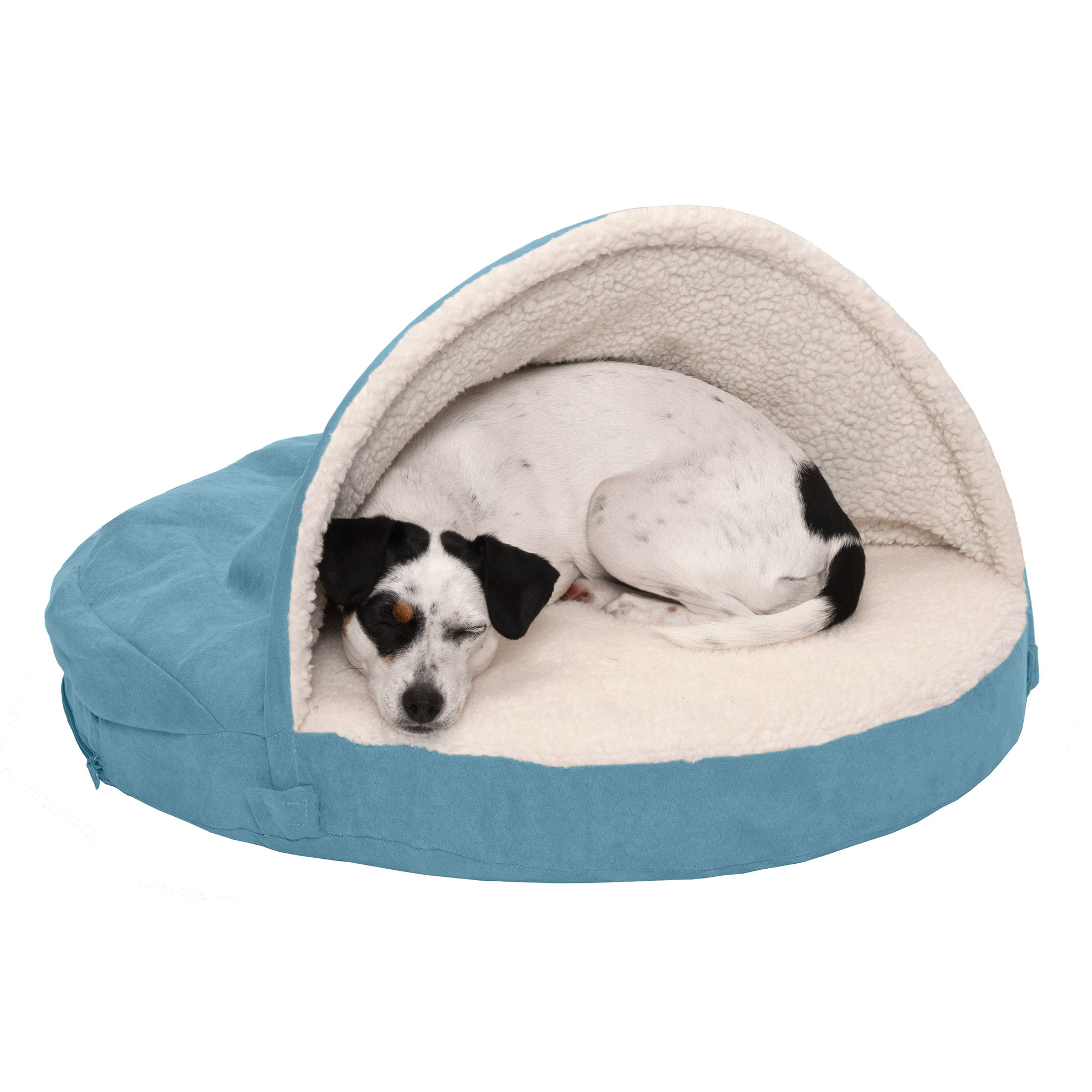 FurHaven Pet Dog Bed | Deluxe Faux Sheepskin & Plaid Pillow Pet Bed for ...