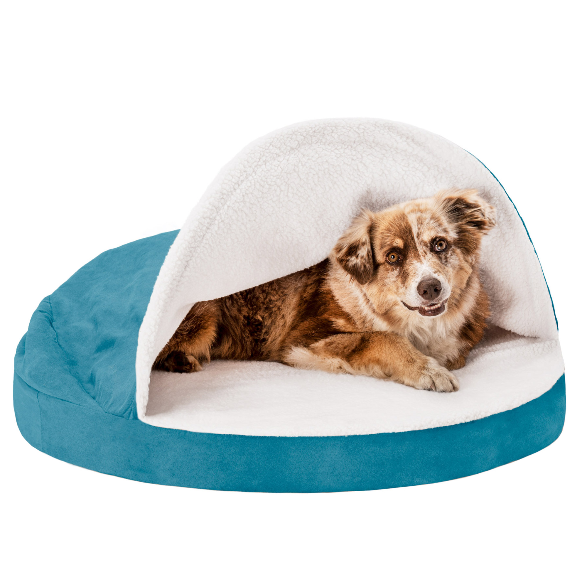 FurHaven Pet Dog Bed | Deluxe Memory Foam Faux Sheepskin & Plaid ...