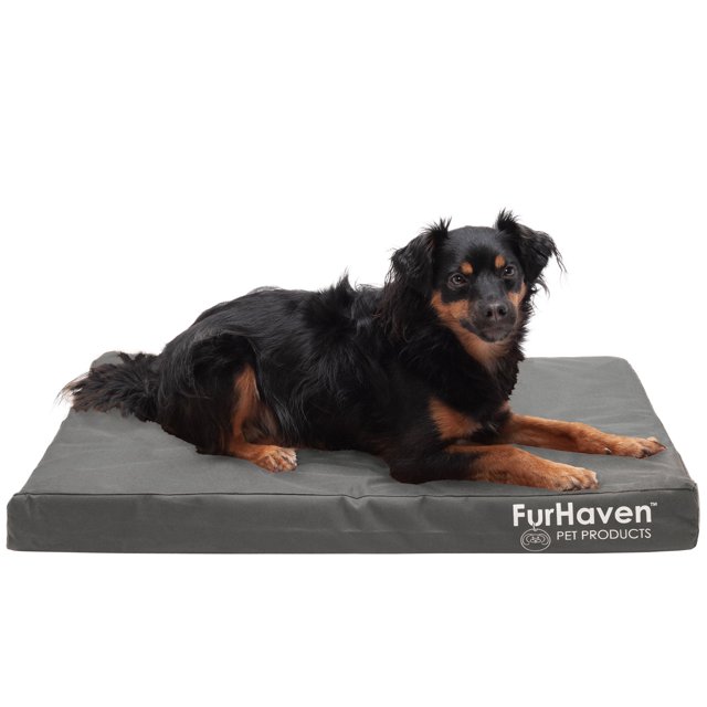 FurHaven Pet Products Indoor/Outdoor Oxford Memory Top Deluxe Mattress ...