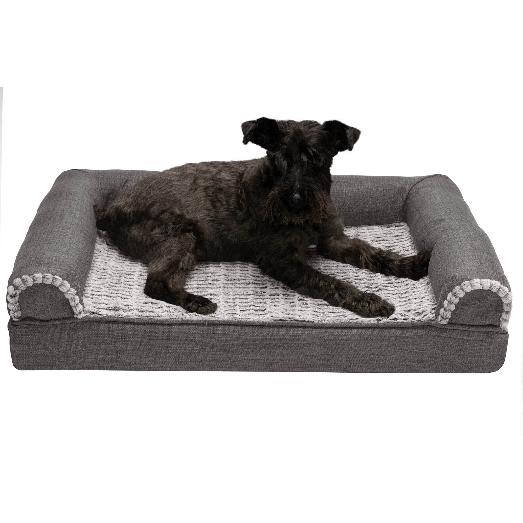 FurHaven Pet Products Luxe Fur & Performance Linen Full Support ...