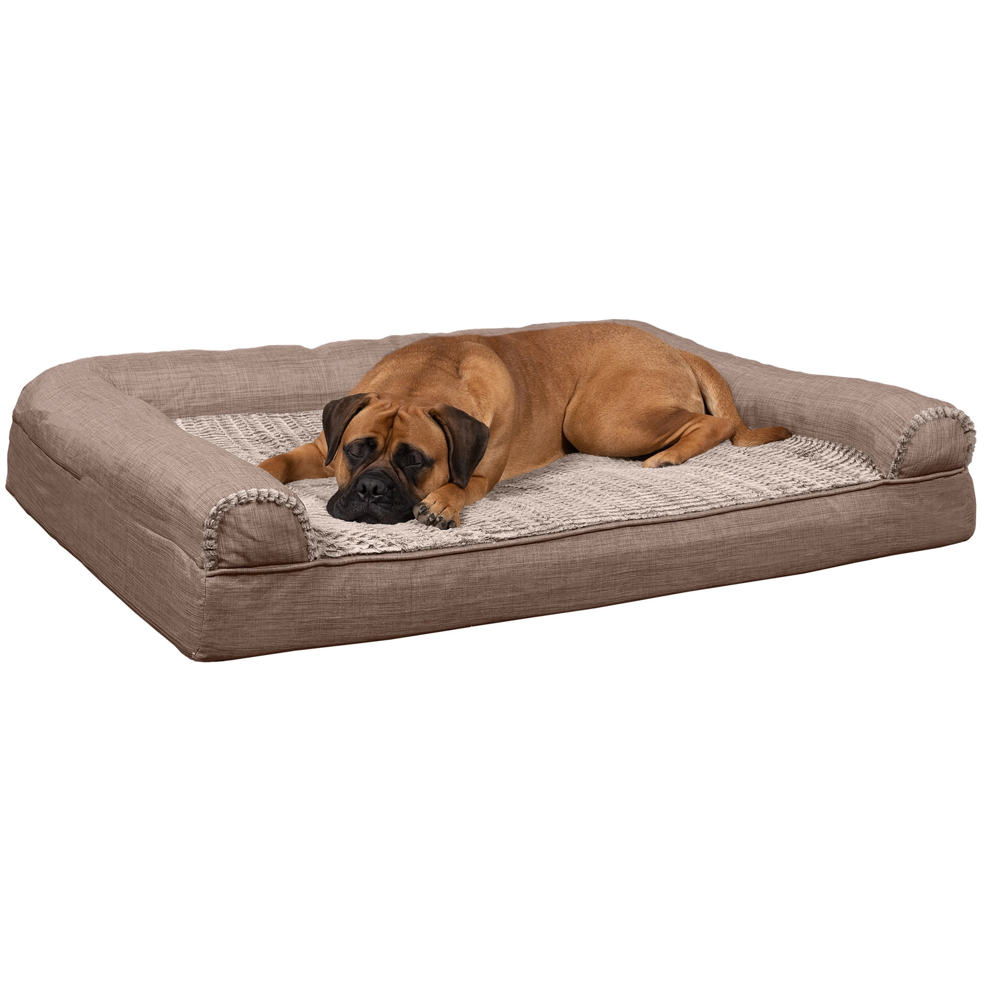 FurHaven Pet Products Luxe Fur & Performance Linen Full Support ...