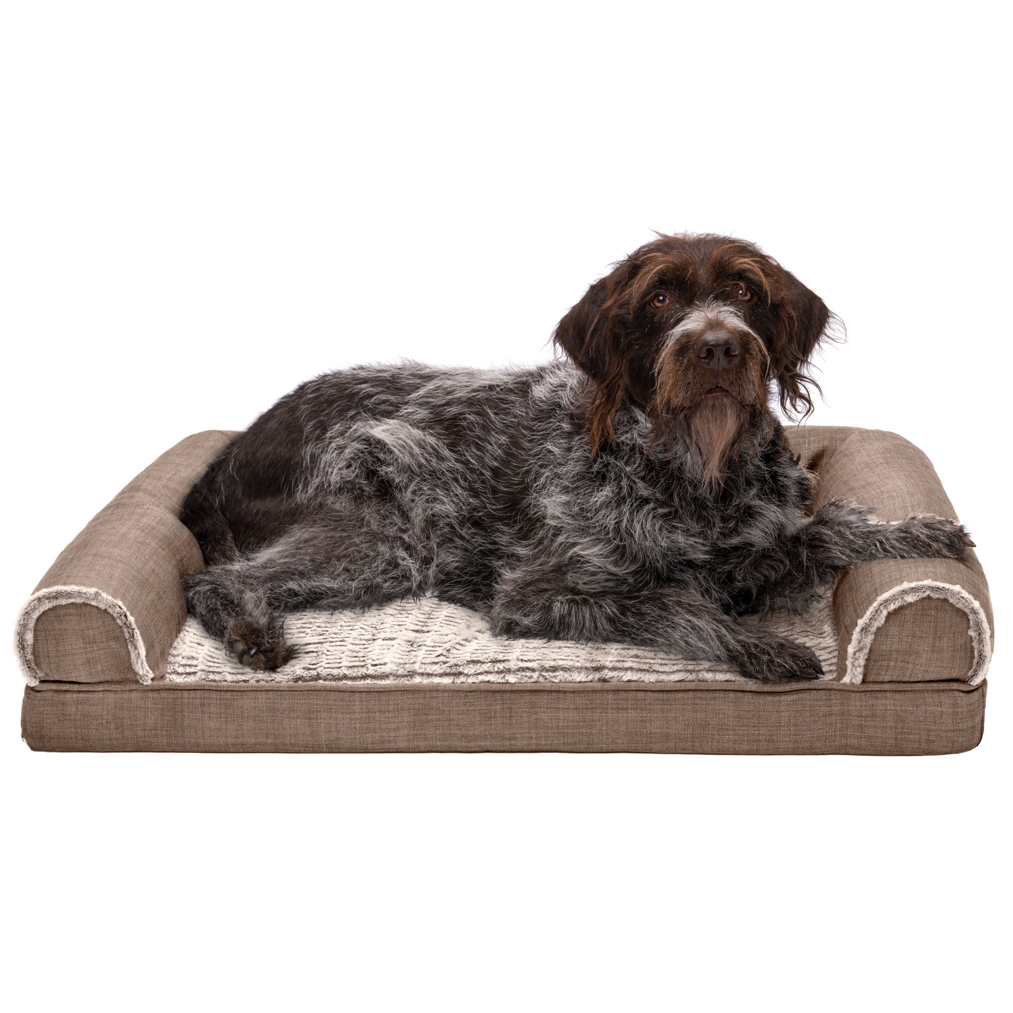 FurHaven Pet Products Luxe Fur & Performance Linen Full Support ...