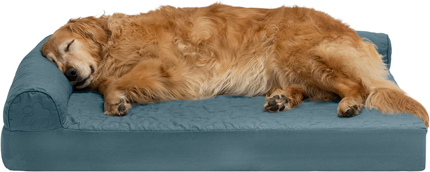 FurHaven Pet Products Paw-Quilted Cooling Gel Memory Foam Deluxe L ...