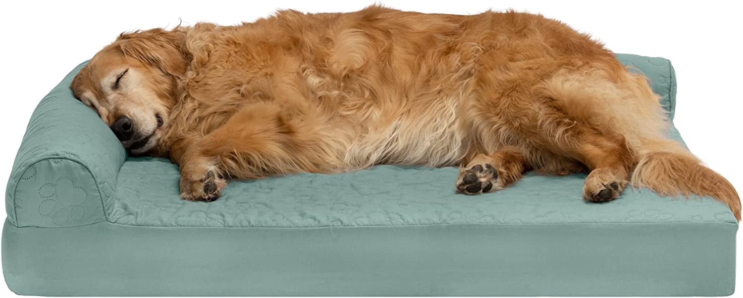 FurHaven Pet Products Paw-Quilted Cooling Gel Memory Foam Deluxe L ...