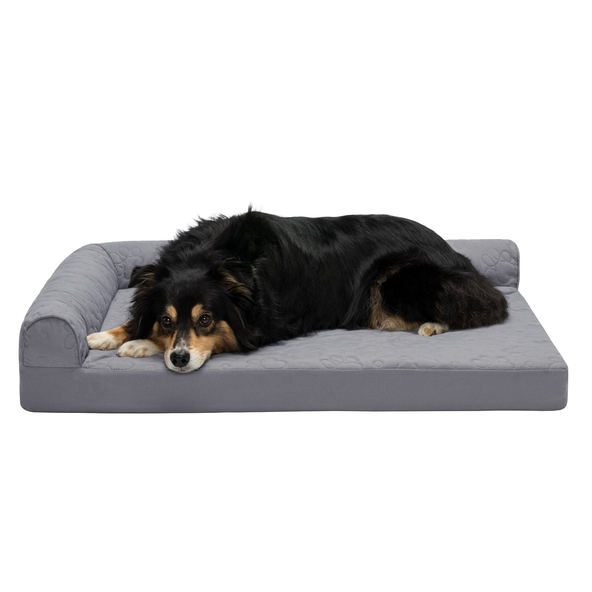FurHaven Pet Products Paw-Quilted Cooling Gel Memory Foam Deluxe L ...