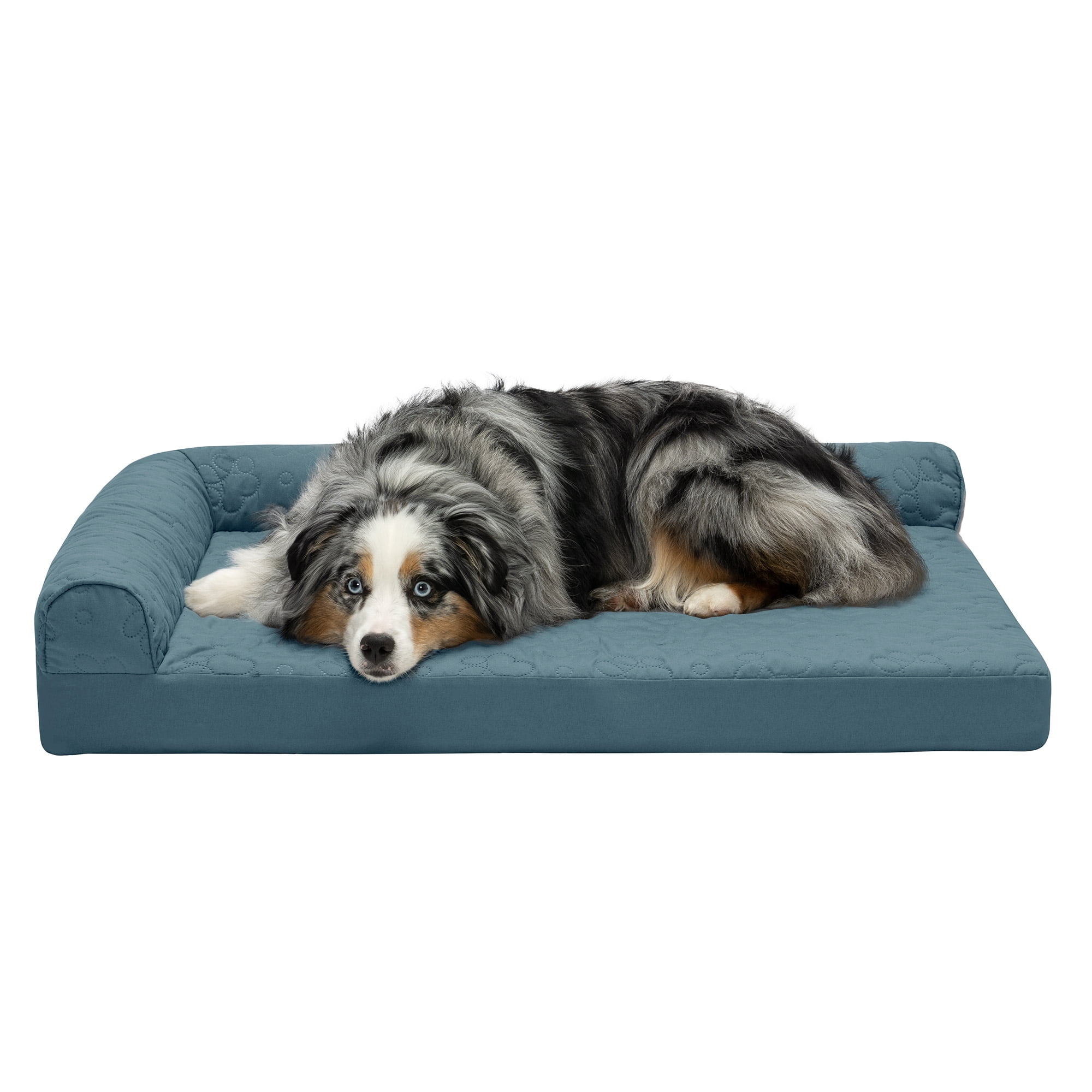 FurHaven Pet Products | Paw-Quilted Deluxe L-Chaise Full Support Solid ...