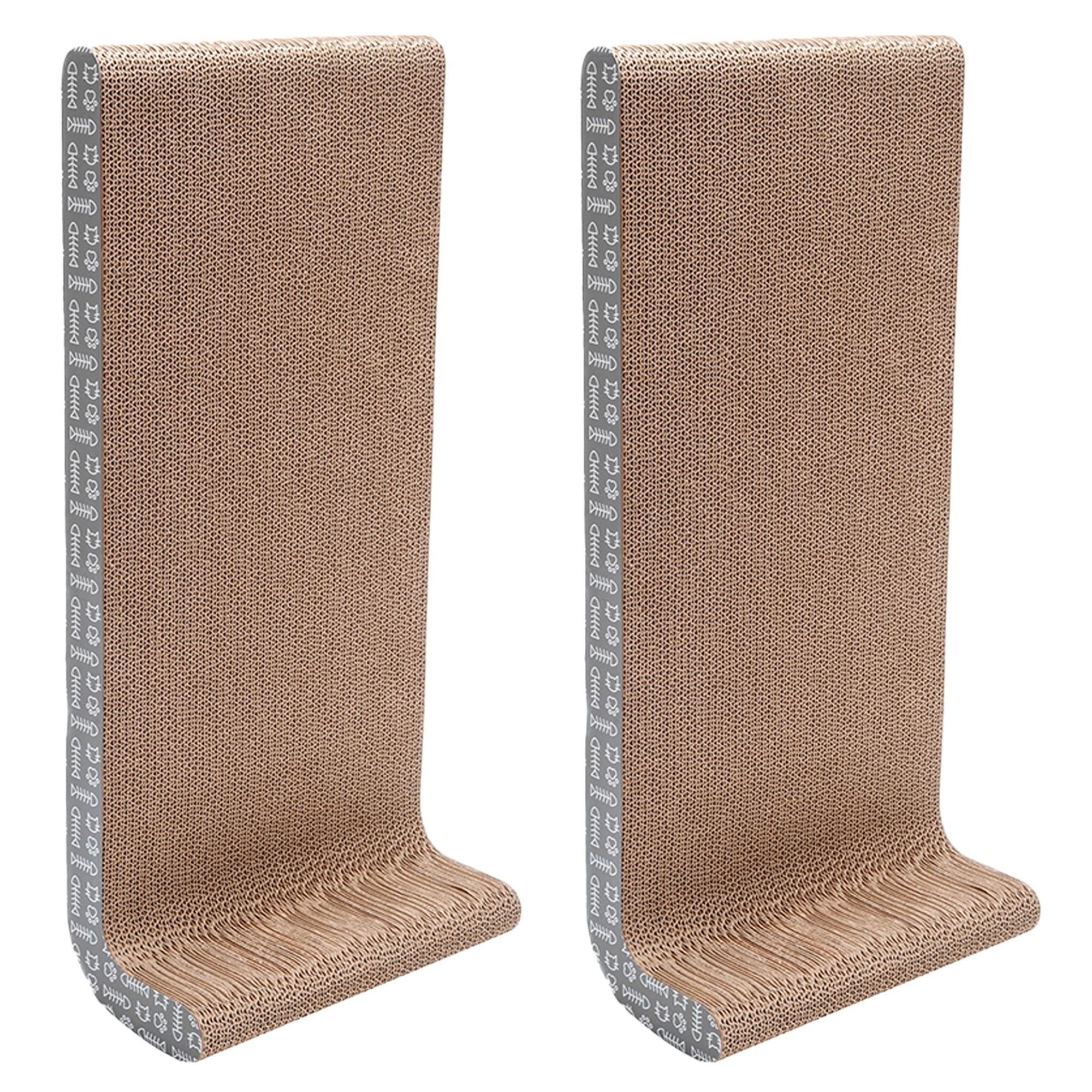 FurHaven Pet Products Wall-Mounted Corrugated Cat Scratcher with Catnip ...