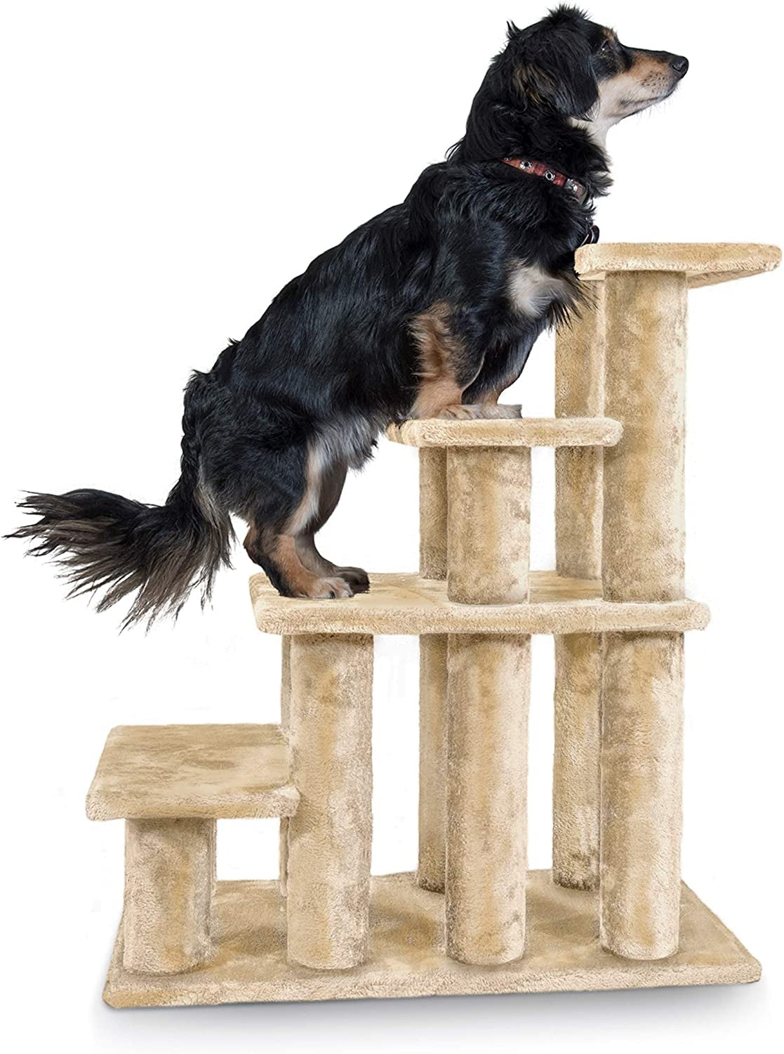FurHaven Pet Stairs | Steady Paws 4-Step Pet Stairs, Cream - Walmart.com