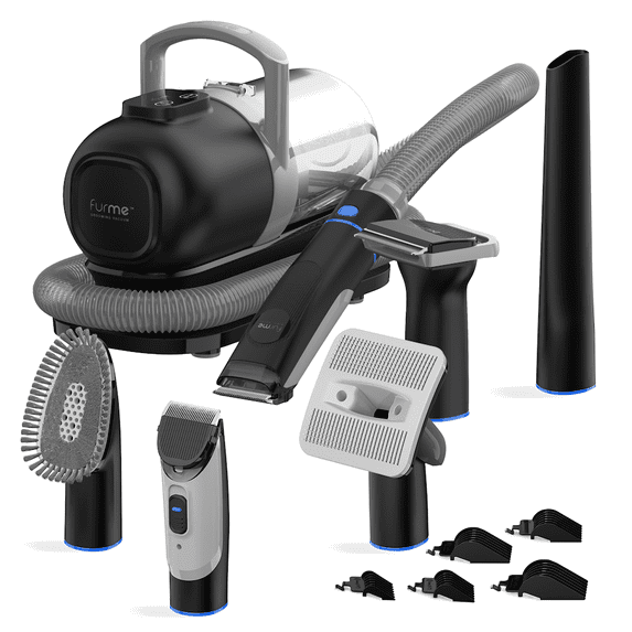 FurMe Original Pet Grooming Vacuum Kit, 5-in-1 with Quiet Vacuum, All ...