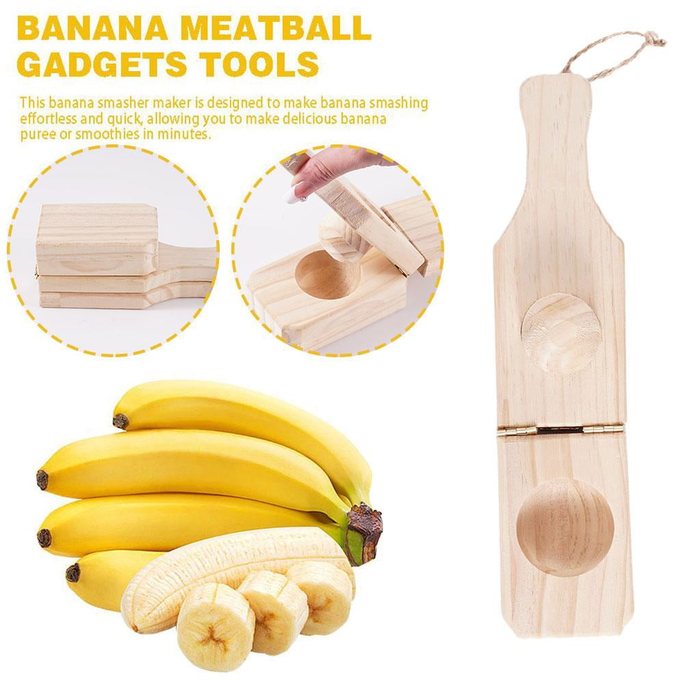 FurNest 2 In 1 Wooden Banana Smasher Maker Reusable Fruit Kitchen Pres ...