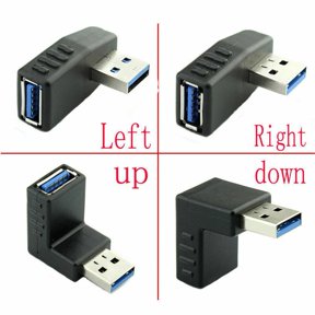 USB 3.0 Male to Female Adapter 90 Degree Extension Right Angle Adapter ...