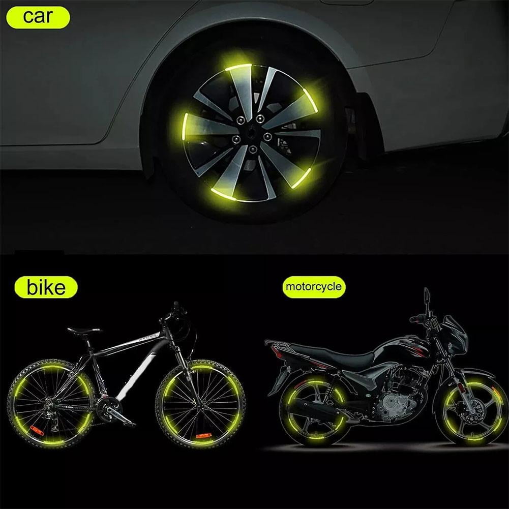 FurNest Bicycle Stickers Reflective Sticker Safety Night Driving Decal ...
