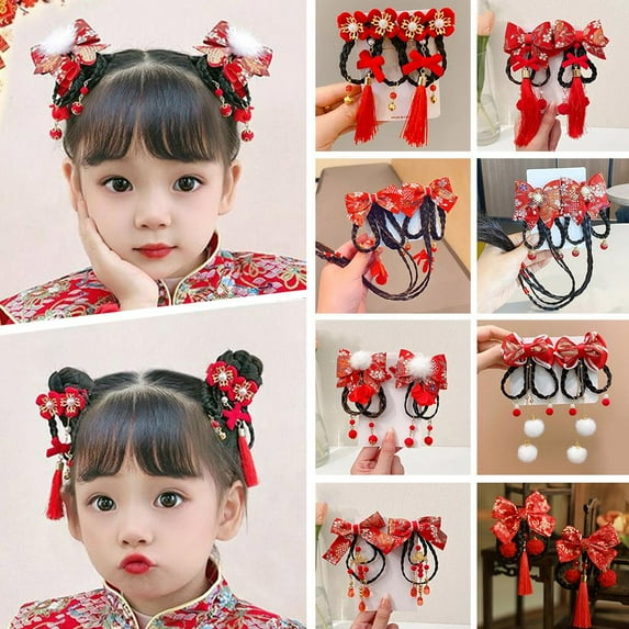FurNest Girls New Year Hair Accessories Ancient * Hair Clips Chinese ...