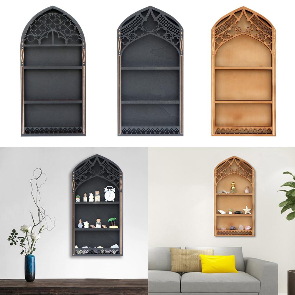 FurNest Gothic Window Crystal Shelf Display for Wall,Wall Mounted ...