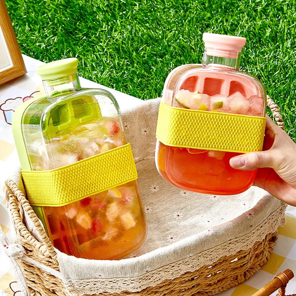 FurNest Ice Cube Bottle with Straw,2 in 1 Touch-Free Ice Cube Tray ...
