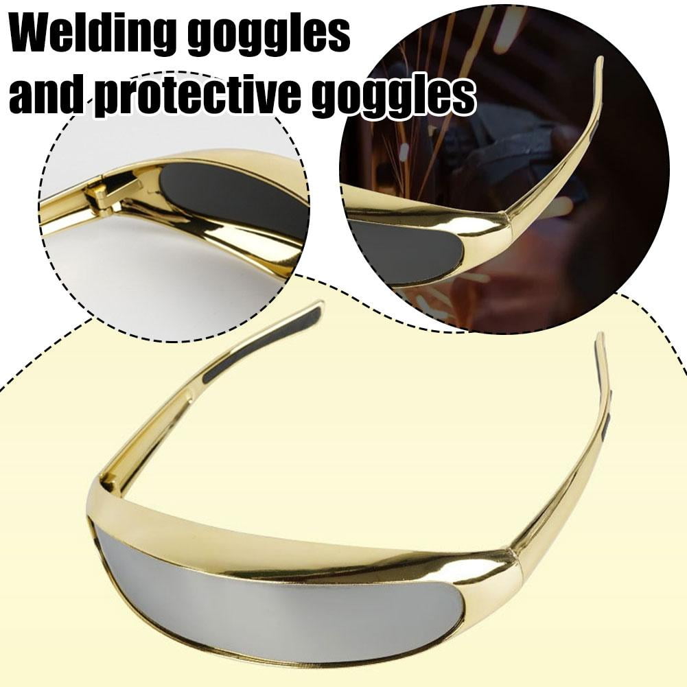 FurNest Protective One-Piece Mirror Welding Goggles - Welder Glasses ...