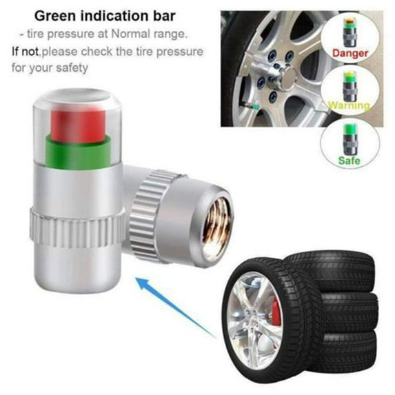 FurNest Safety Inspection * Valve Car Tire Pressure Indicator Gauge ...
