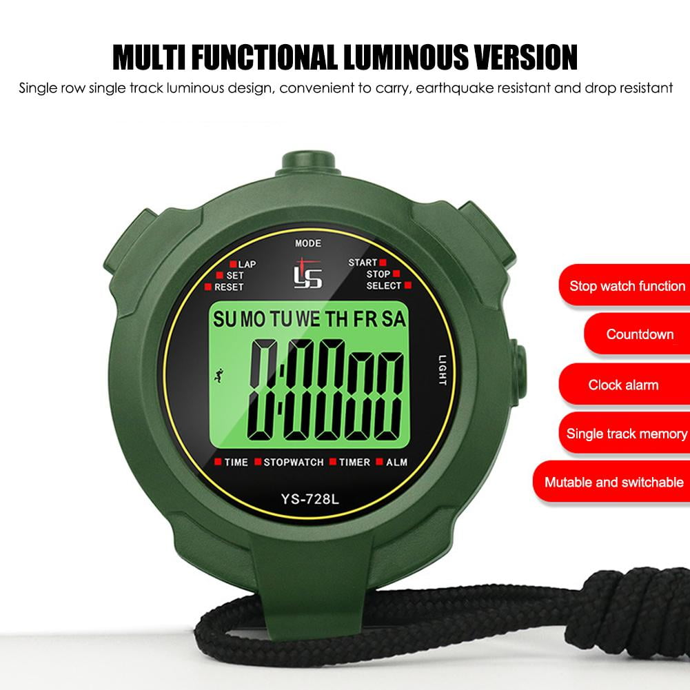 FurNest Sports Stopwatch Digital Handheld Sports Stopwatch Night Light ...