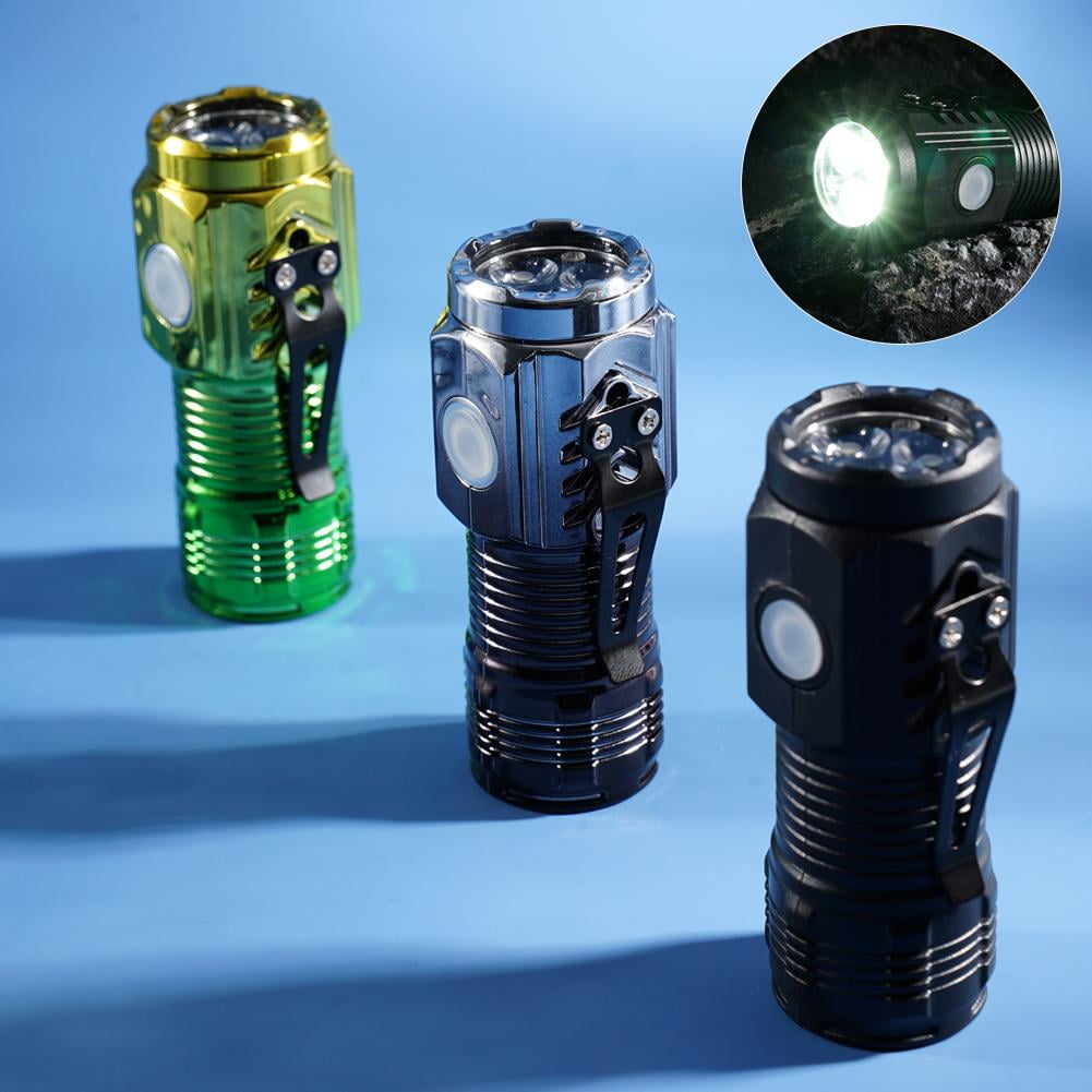FurNest Three-Eyed Mini Super Power Flashlight for Home/Camping ...