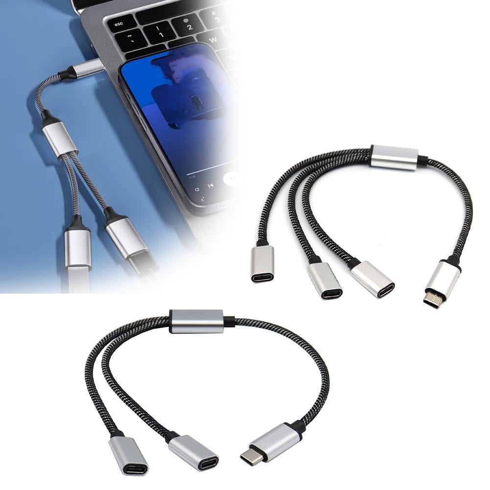 FurNest USB C Male to Two USB C Female Splitter Hub Cable For Type-C Power bank, - Walmart.com