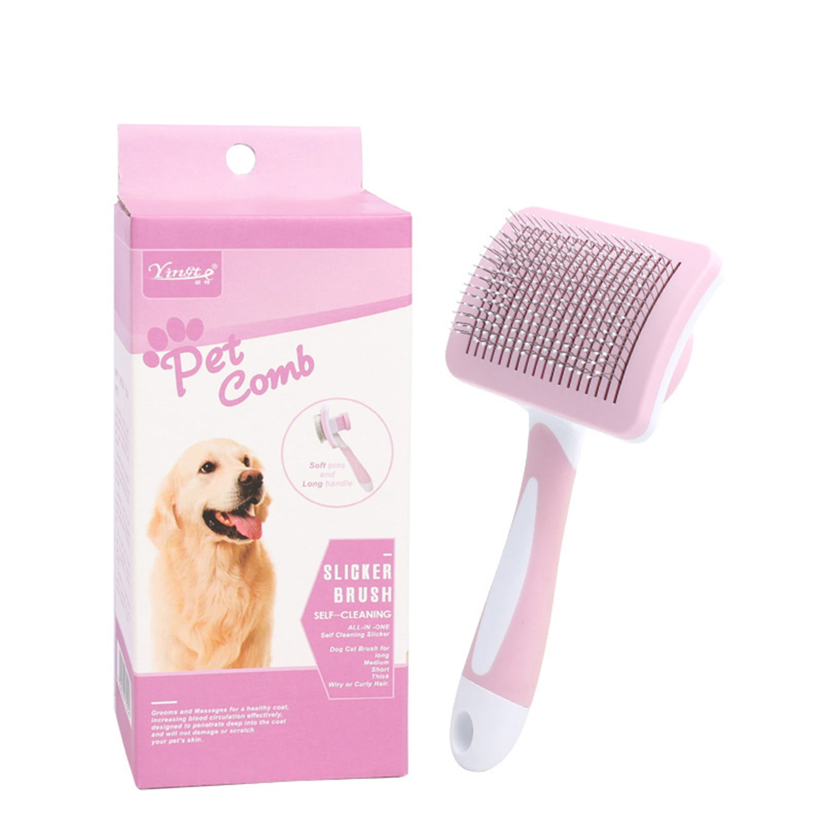 FurPet Pet Combs and Brushes, Pet Comb Cat Dog Hair Removal Dog Cat ...