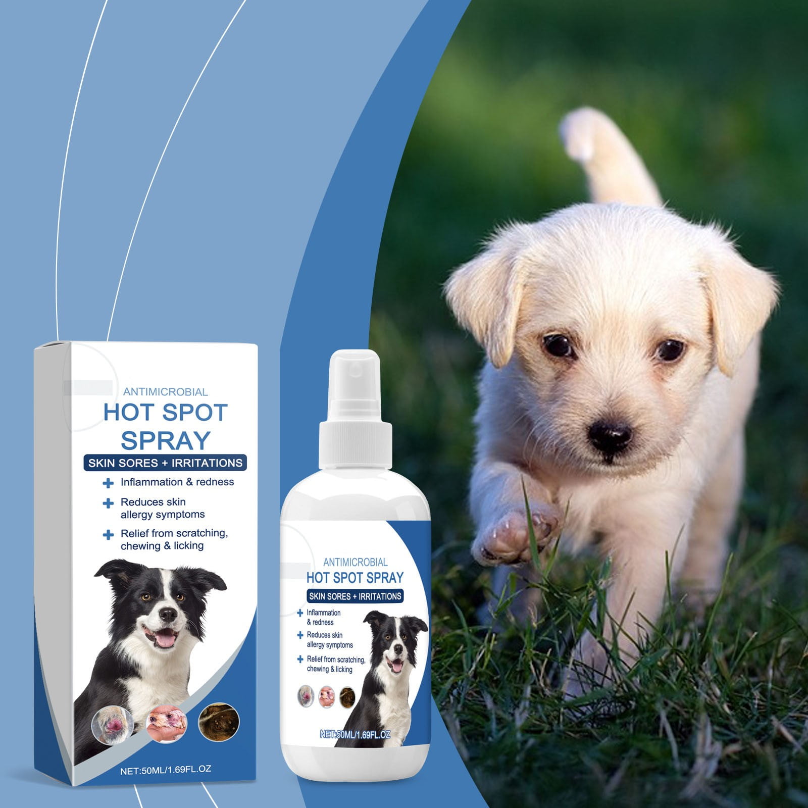 FurPet Pet Wound Care Spray, Pet Care Spray Pet Supplies Is Used to ...