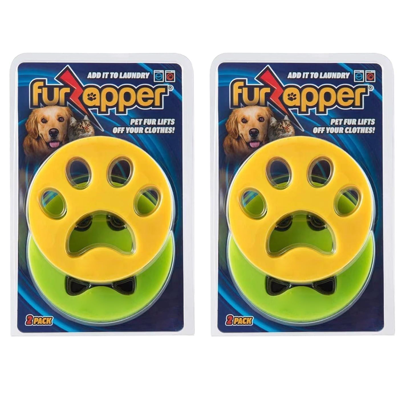 FurZaper Pet Hair Remover, Reusable Dog Cat Fur Remover for Laundry, 4 ...