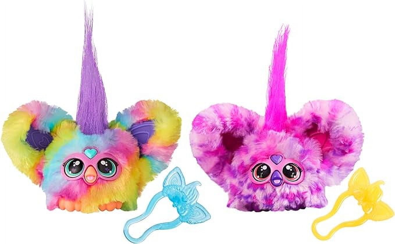 Furby Furblets 2-Pack, Mini Friends Ray-Vee & Hip-Bop, 45+ Sounds Each ...