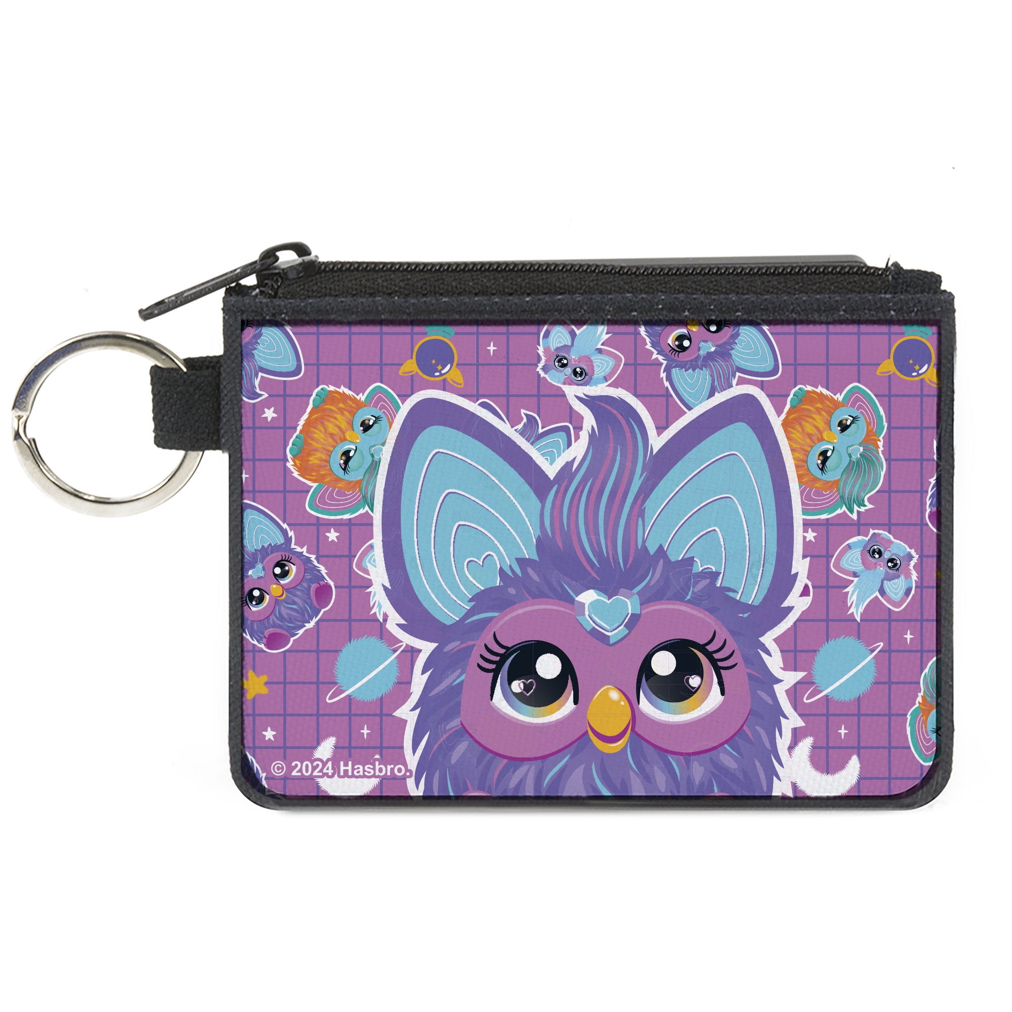 Furby Wallet, Coin Purse, Furby Purple Excited Furby Pose and Icons ...