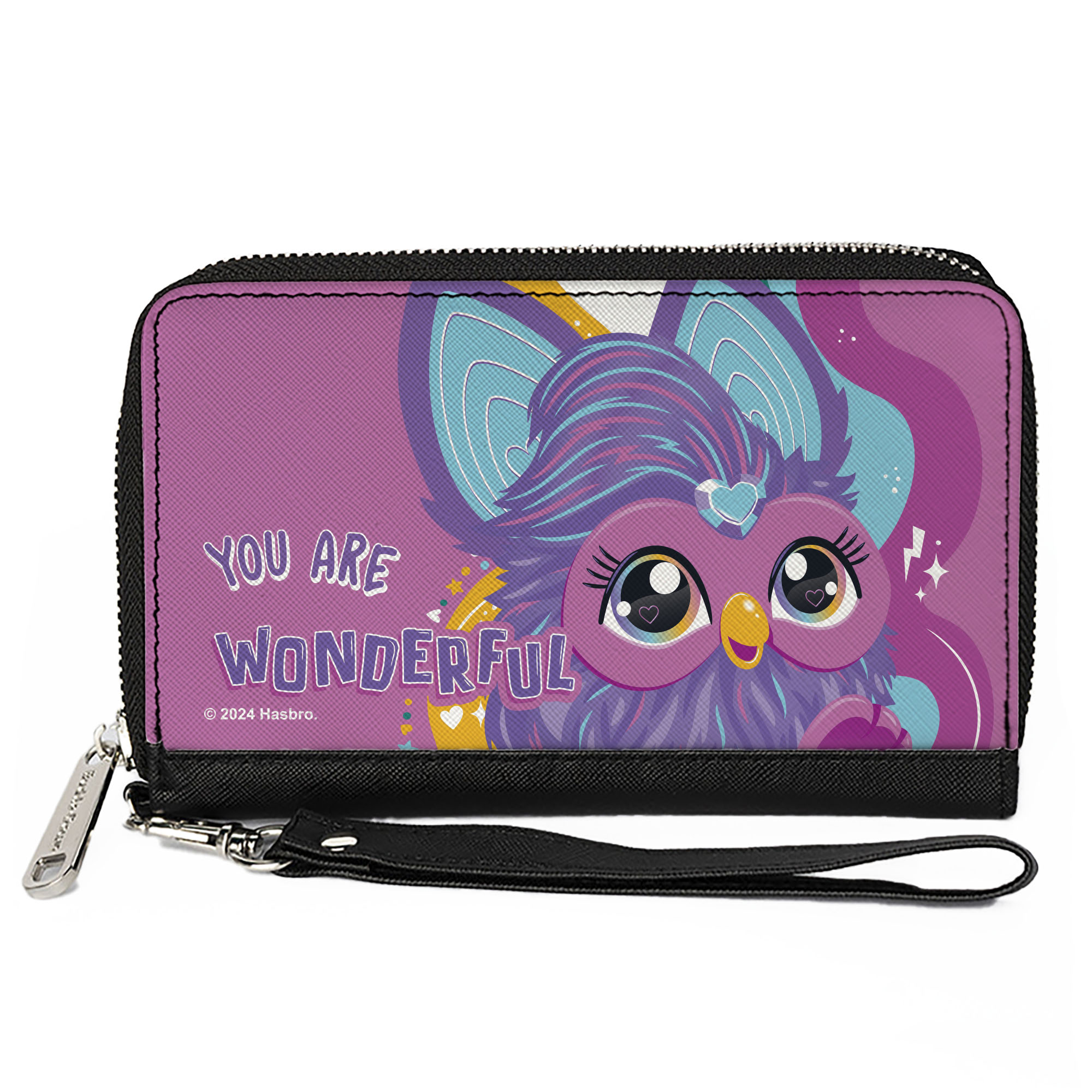 Furby Wallet, Zip Around, Furby Purple Furby You Are Wonderful Running ...
