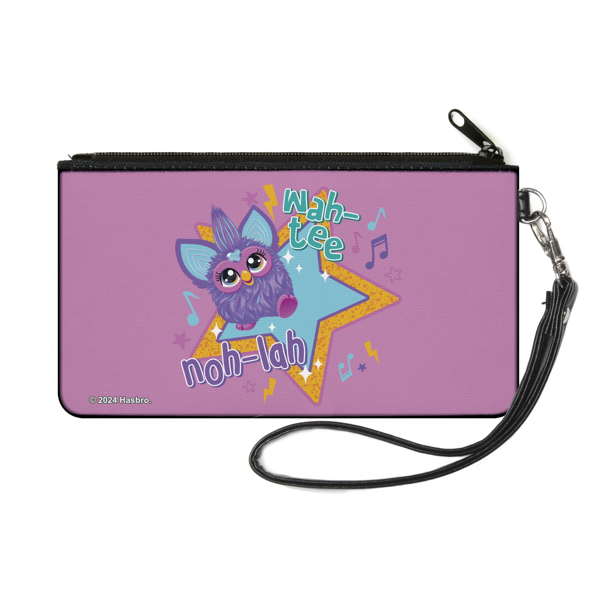 Furby Wallet, Zip Pouch, Furby Purple Furby Noh Lah Wah Tee Star Pose ...